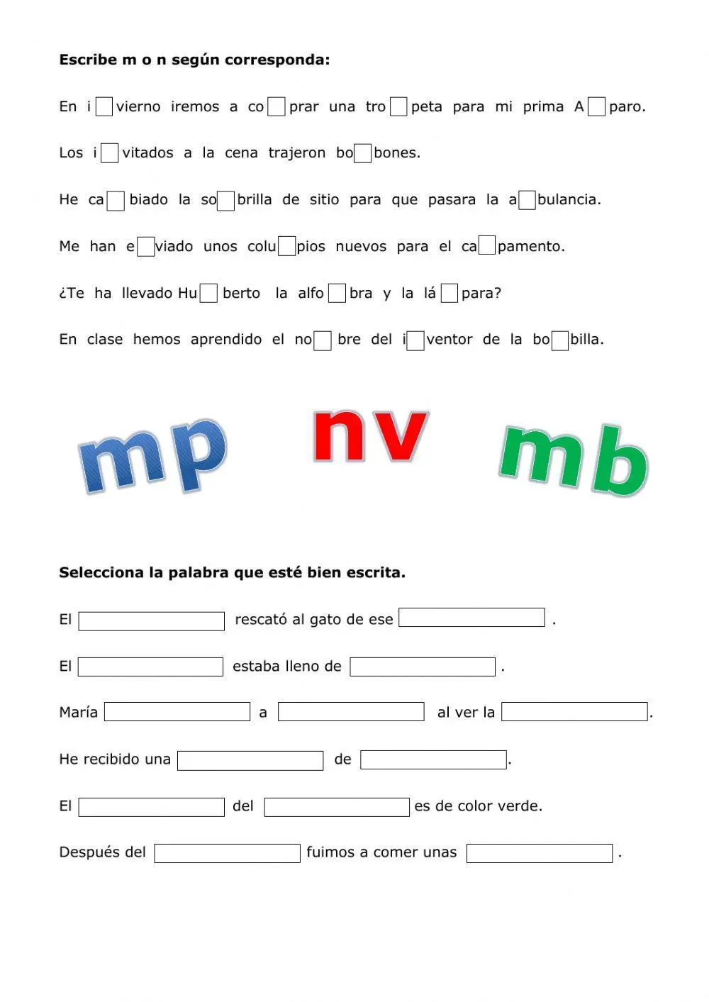 Juegos Con Mp, Mb Y Nv: Aprende Ortografía Y Vocabulario | Jugando Ando